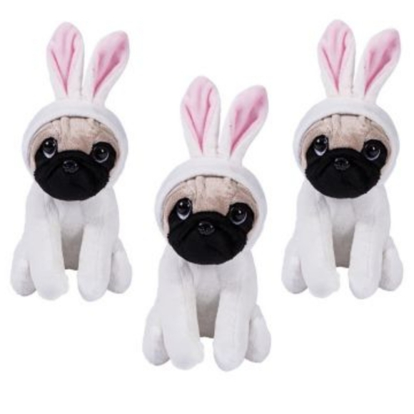 Toys | Stuffed Easter Pugs In Bunny Costume Must Bundle | Poshmark